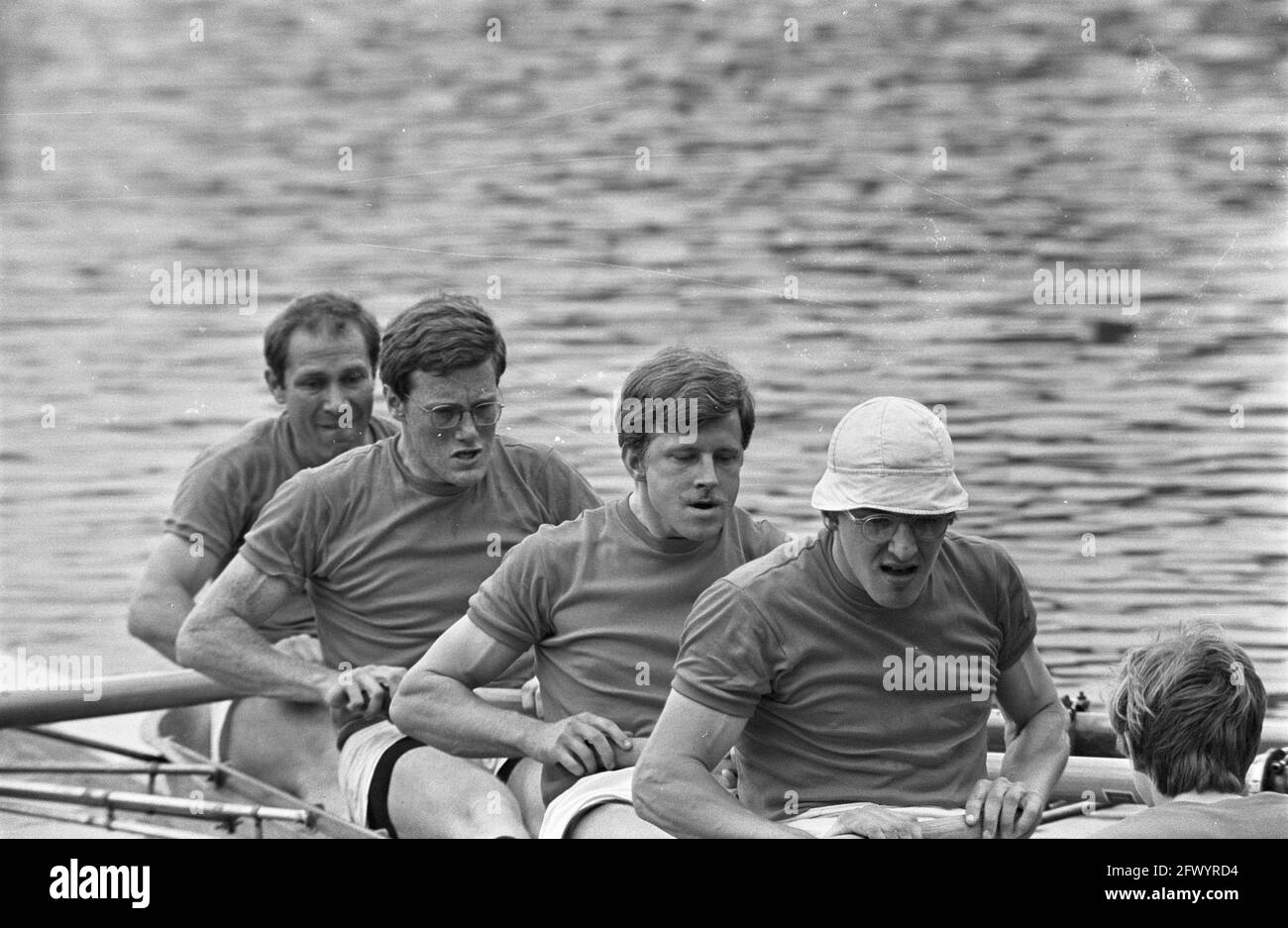 Rowing Bosbaan. Four with helmsman Netherlands G. Jansen, Veenemans, W ...