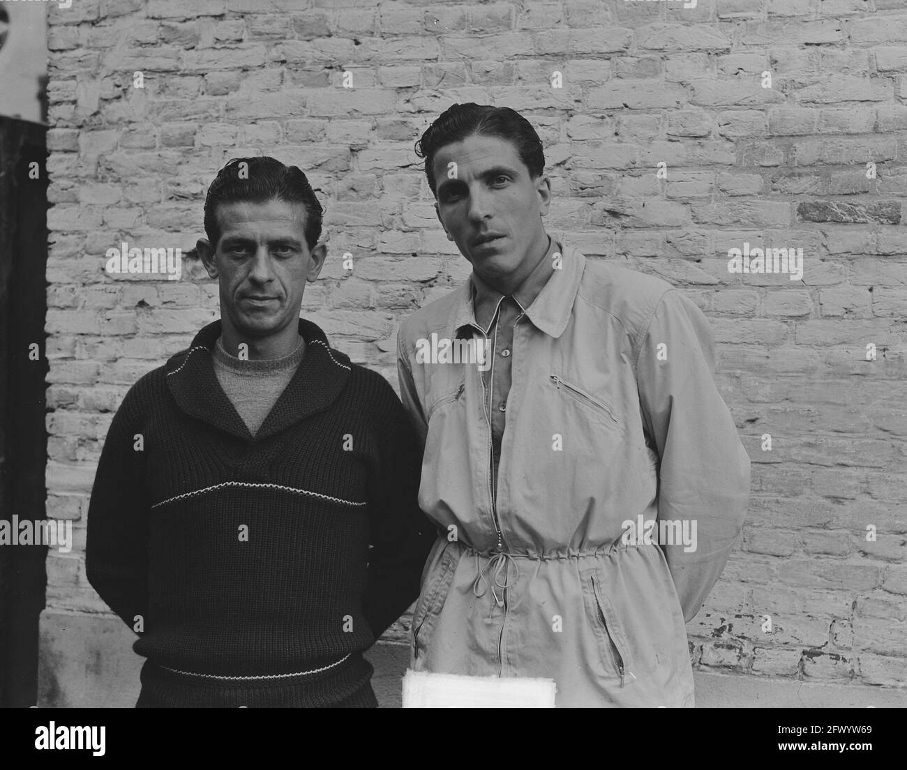 Tour of Wouw from left to right Harry Schoenmaker Gerard Peters, June ...