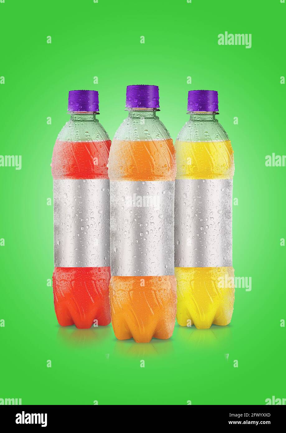 An irregular shaped plastic sodaor mineral bottle on an isolated ...