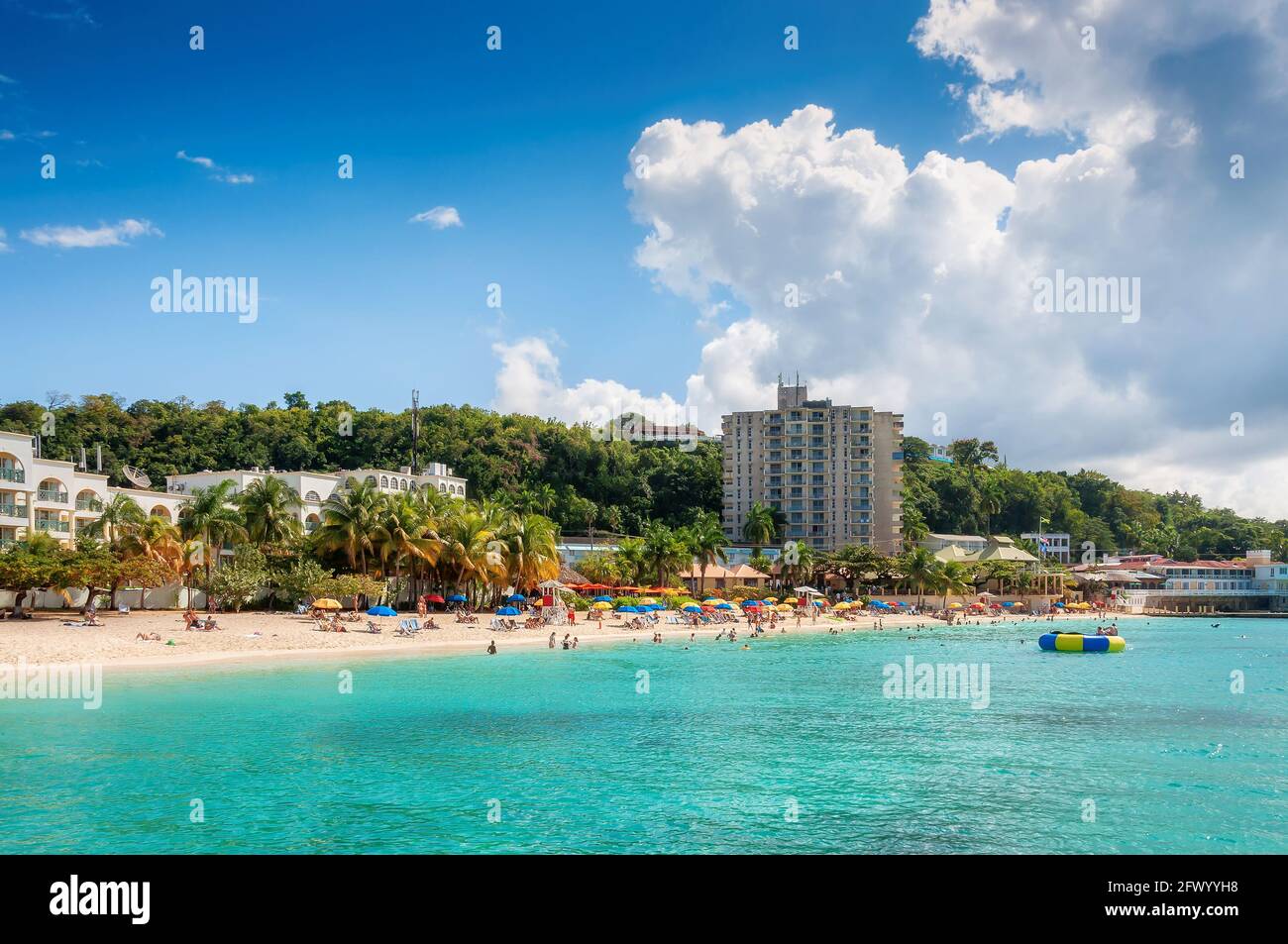 Tropical beach and sea in Caribbean island Jamaica Stock Photo - Alamy