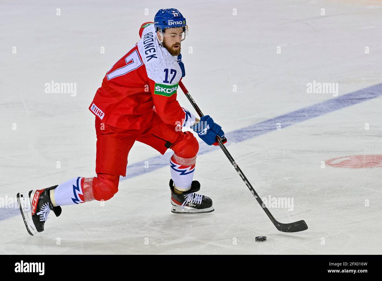 Filip Hronek (CZE) in action during the 2021 IIHF Ice Hockey World ...