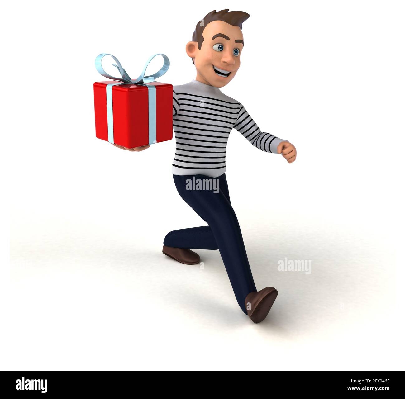 Fun 3D cartoon casual character Stock Photo - Alamy