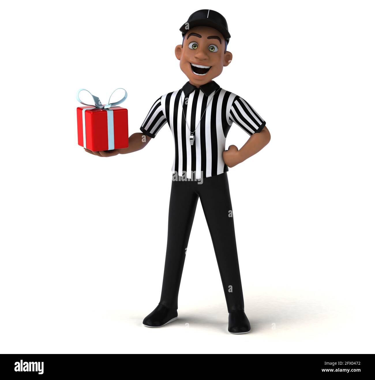 Fun 3D Illustration of an american Referee Stock Photo - Alamy