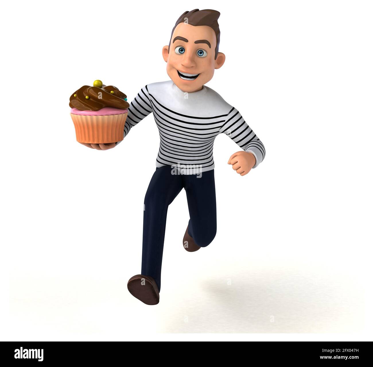 Fun 3D cartoon casual character Stock Photo - Alamy