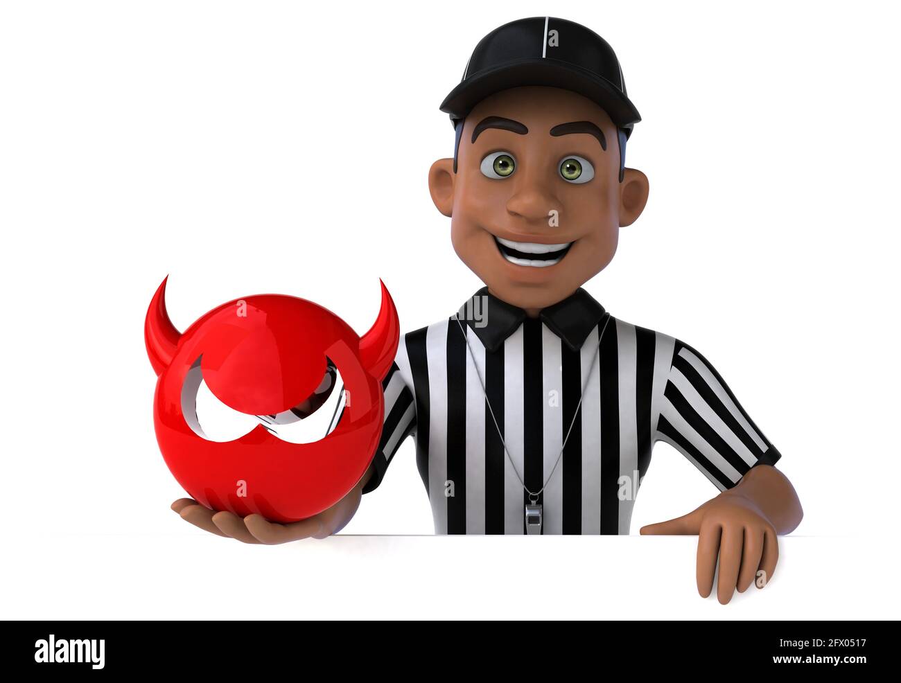 Fun 3D Illustration of an american Referee Stock Photo - Alamy