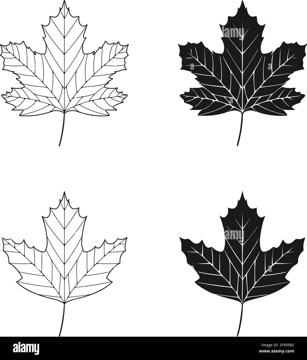 Maple Leaf Outline Clipart