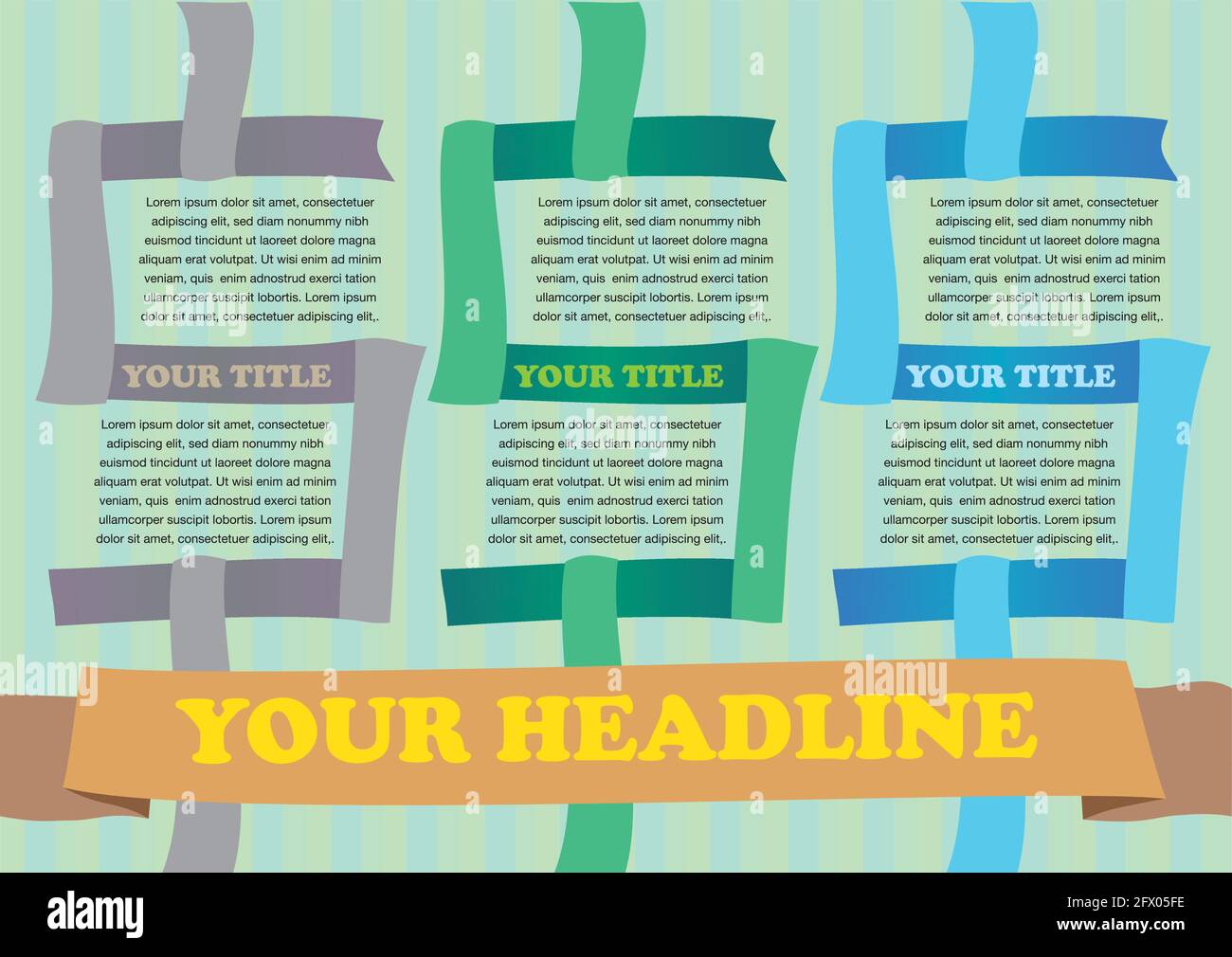 Colorful Paper folding Vector Layout Design Template with area for ...