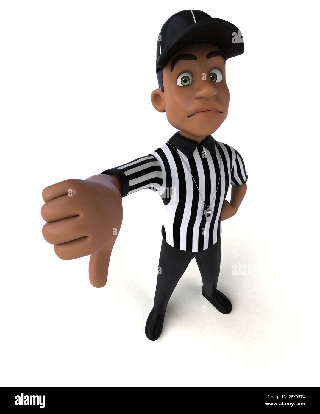 Fun 3D Illustration of an american Referee Stock Photo - Alamy
