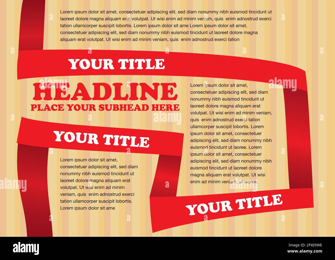 Colorful Paper folding Vector Layout Design Template with area for ...