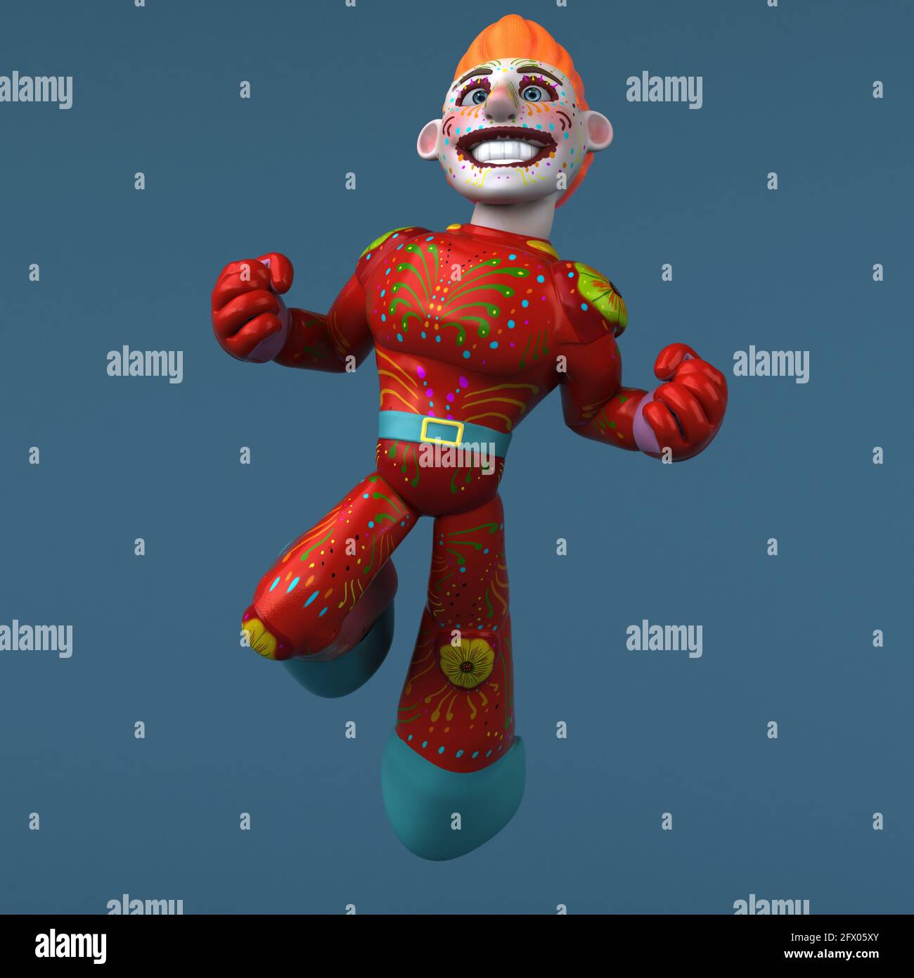 Mexican hero - 3D Illustration Stock Photo - Alamy