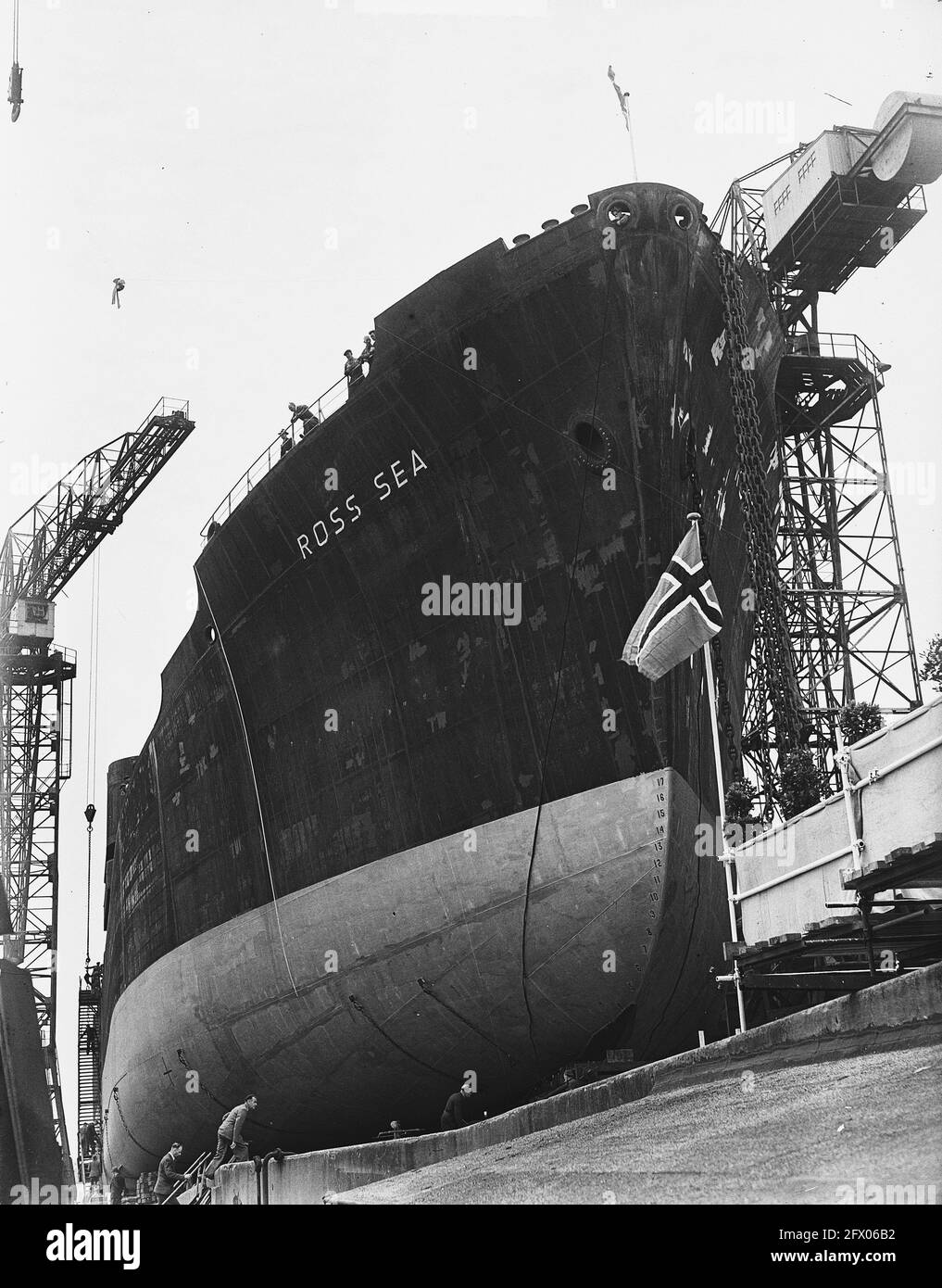 Ship for launching, 7 July 1951, Launching, ships, The Netherlands ...