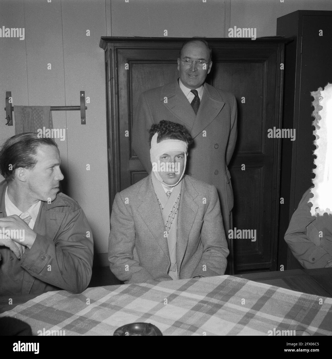 Shipwrecked KNSM ship Doros in Amsterdam, February 15, 1954, shipping ...