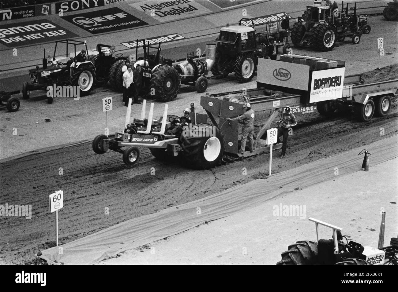 European Indoor tractor pulling contests in Ahoy Rotterdam; rising ...