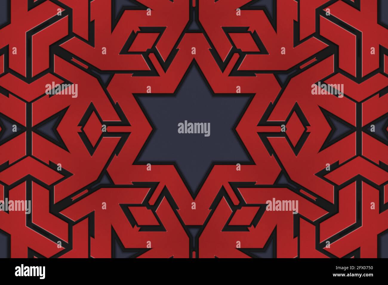 Geometric pattern of red color, Scandinavian Celtic style. Illustration ...