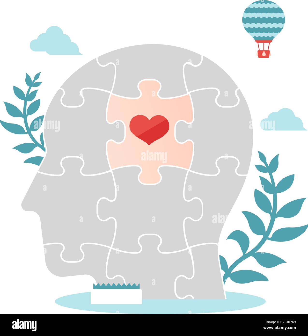 Mental health concept flat vector illustration Stock Vector Image & Art ...