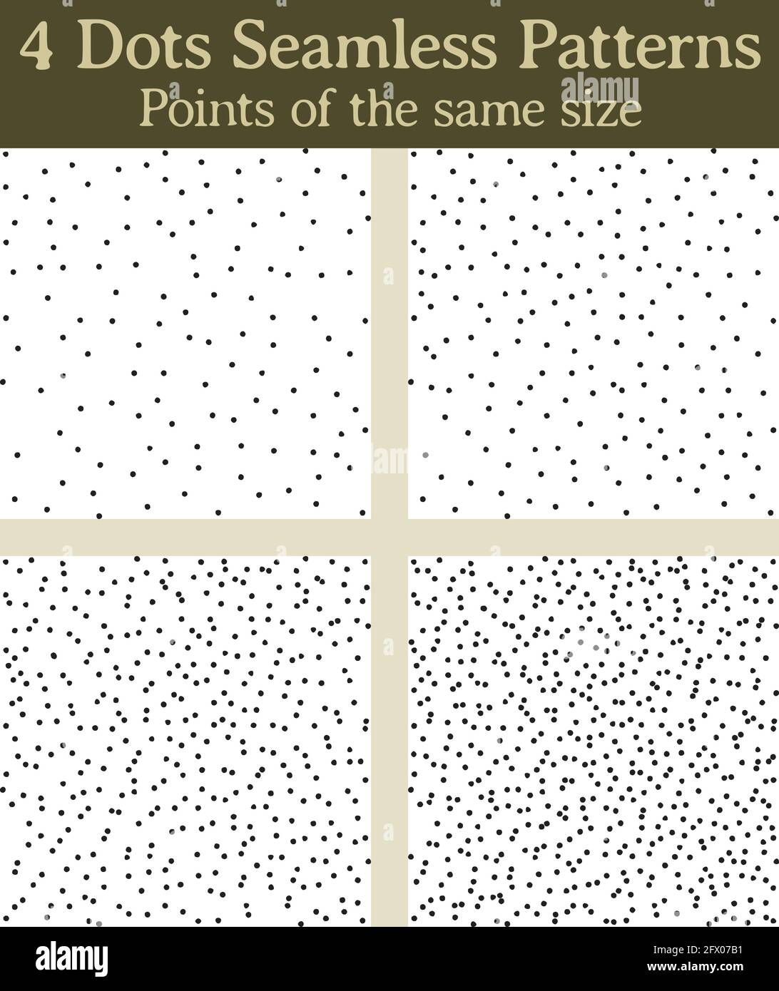 4 seamless patterns for Illustrator, made with messy and irregular ...