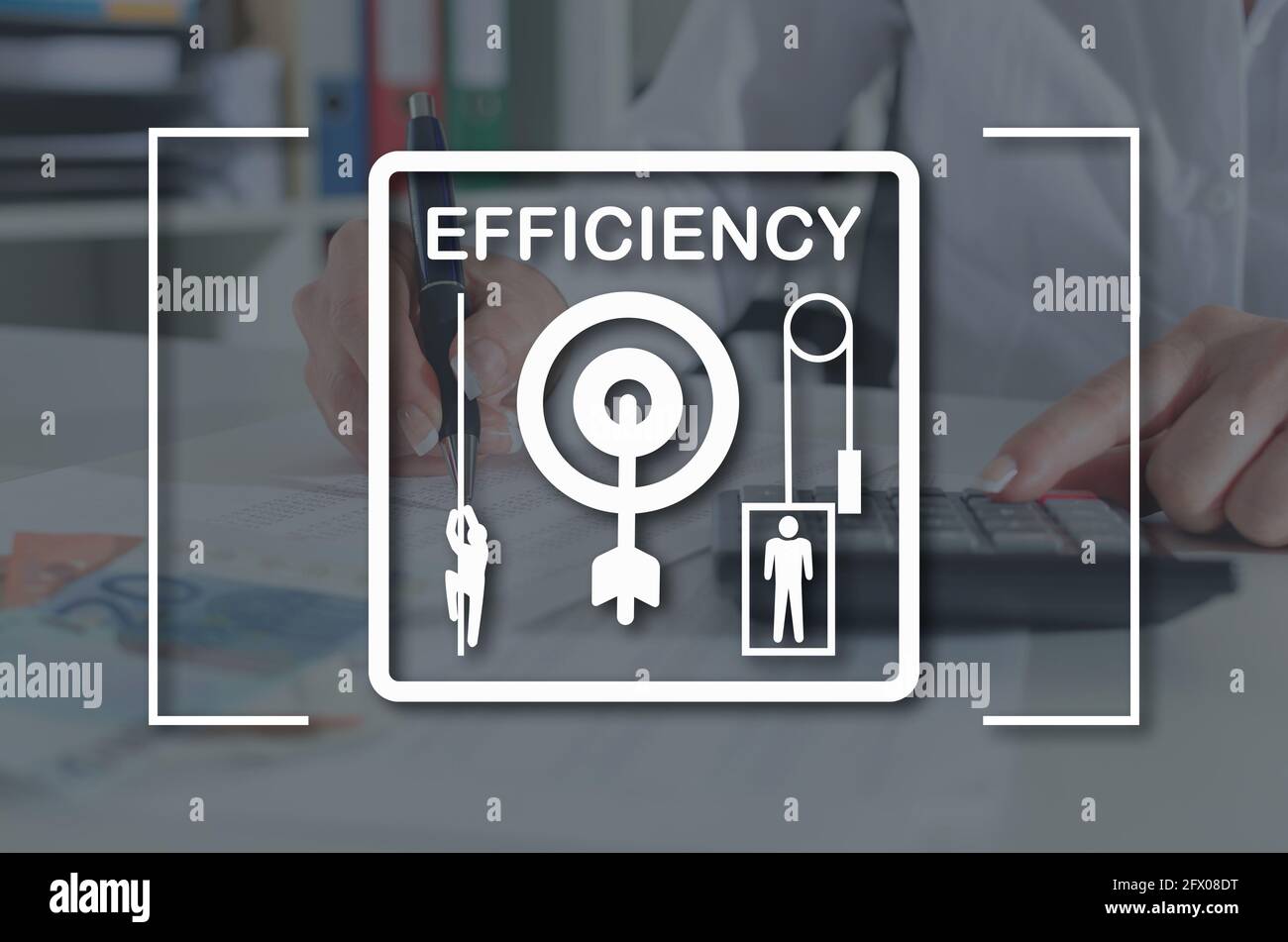 Efficiency concept illustrated by a picture on background Stock Photo ...
