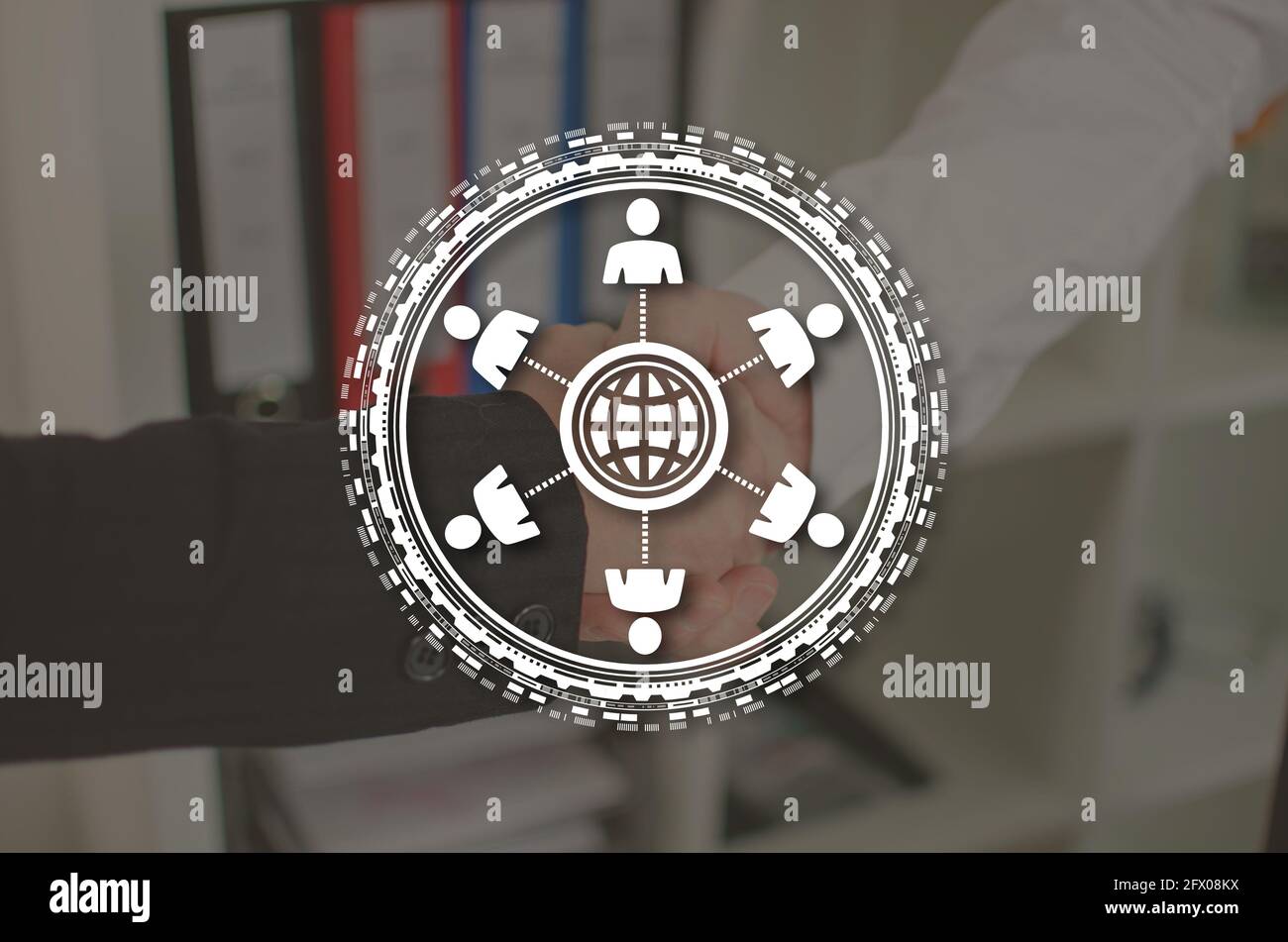 Bpo concept illustrated by a picture on background Stock Photo - Alamy