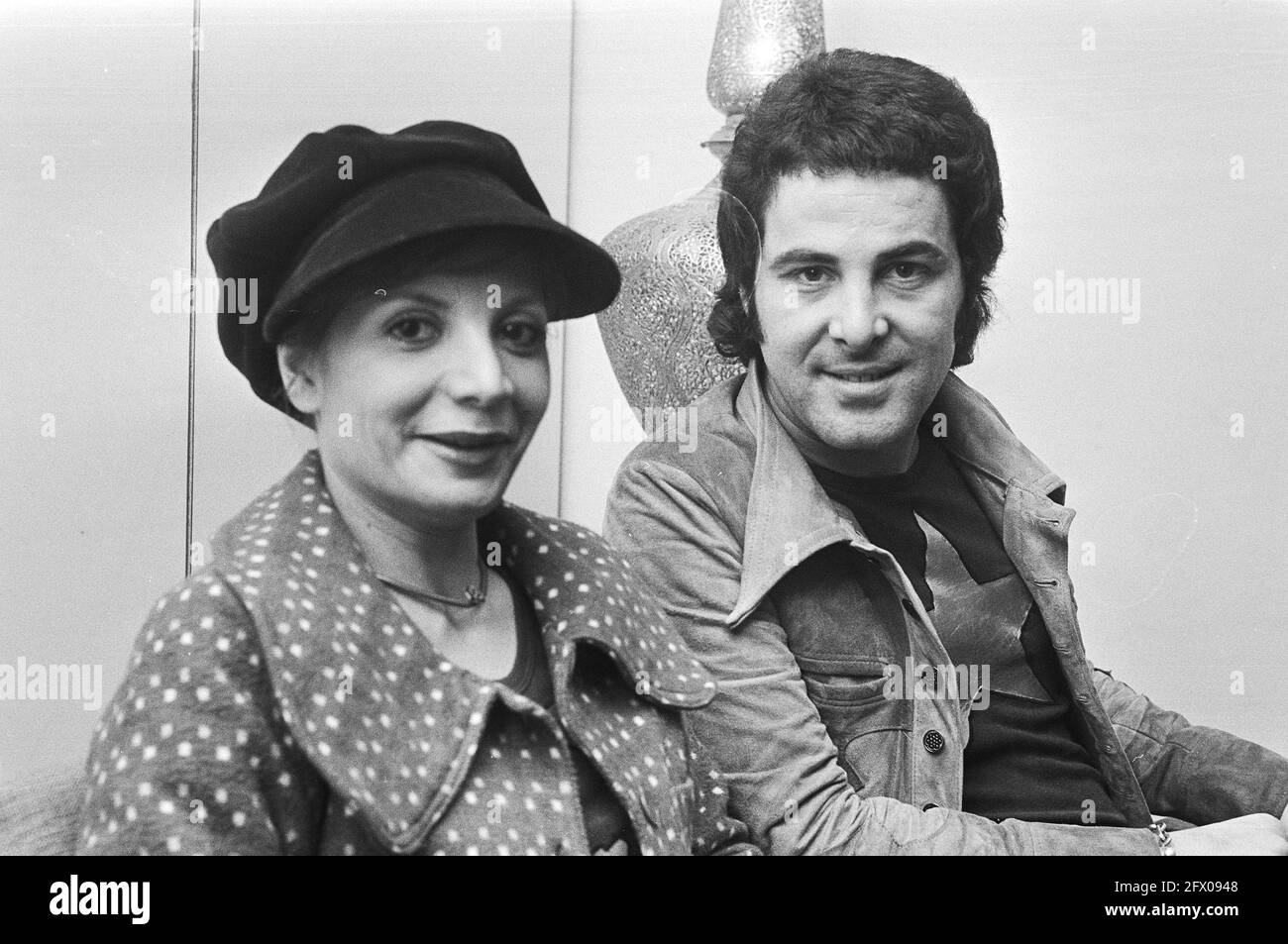 Seda Aznavour (l) and David-Alexandre Winter, March 30, 1971, arrivals ...