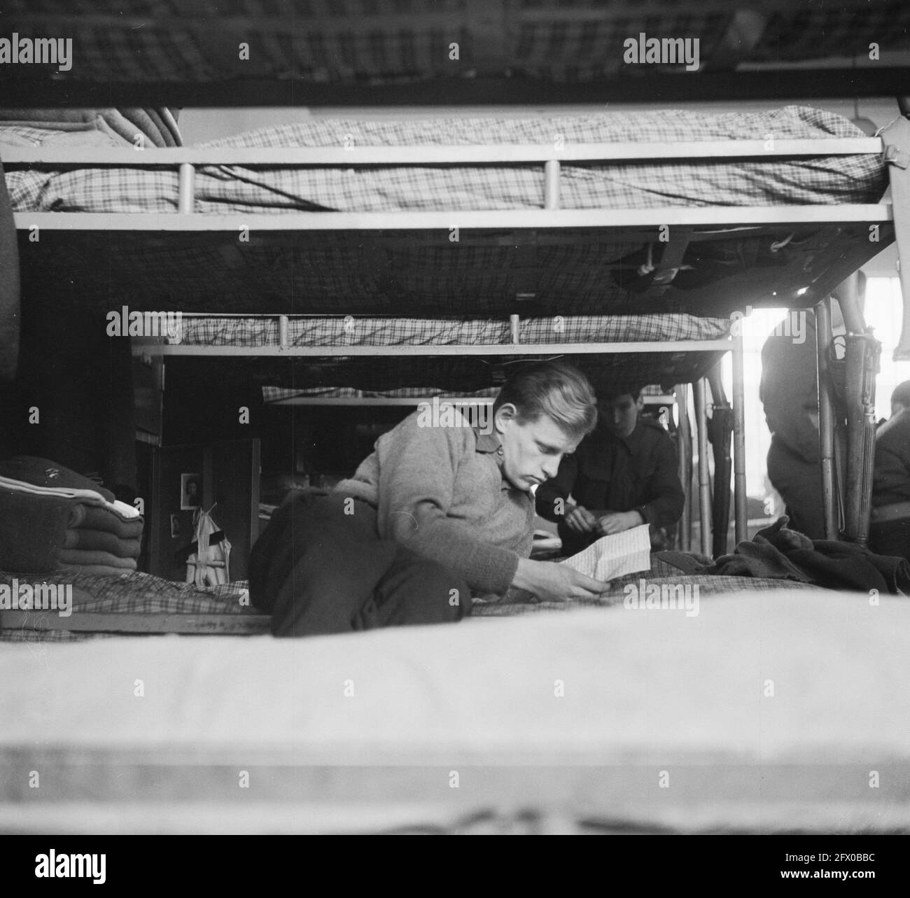 Series Vught, January 22, 1951, beds, recreation, soldiers, The ...