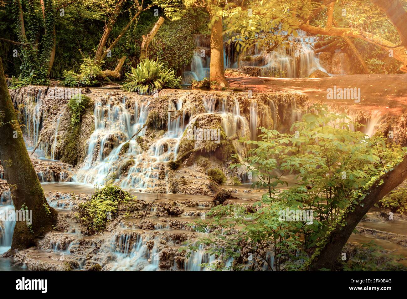 Krushuna waterfalls water terraces and pools, the biggest travertine ...