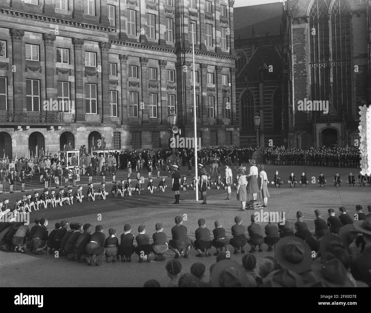 Saint George's Day . Scouts Dam Amsterdam, April 23, 1953, Pathfinders ...