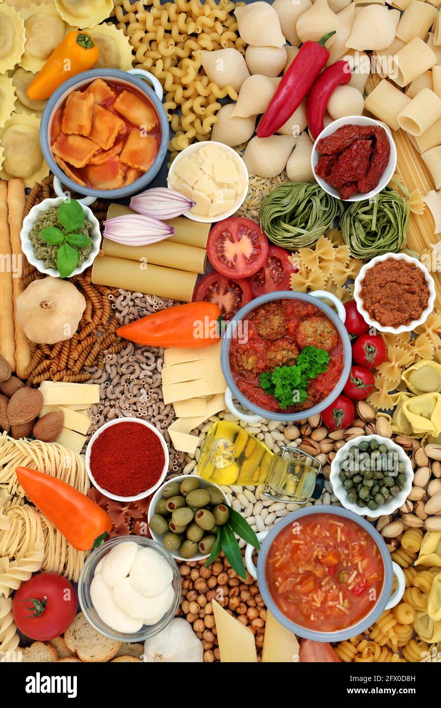 Italian & Mediterranean food ingredients for balanced nutrition high in ...