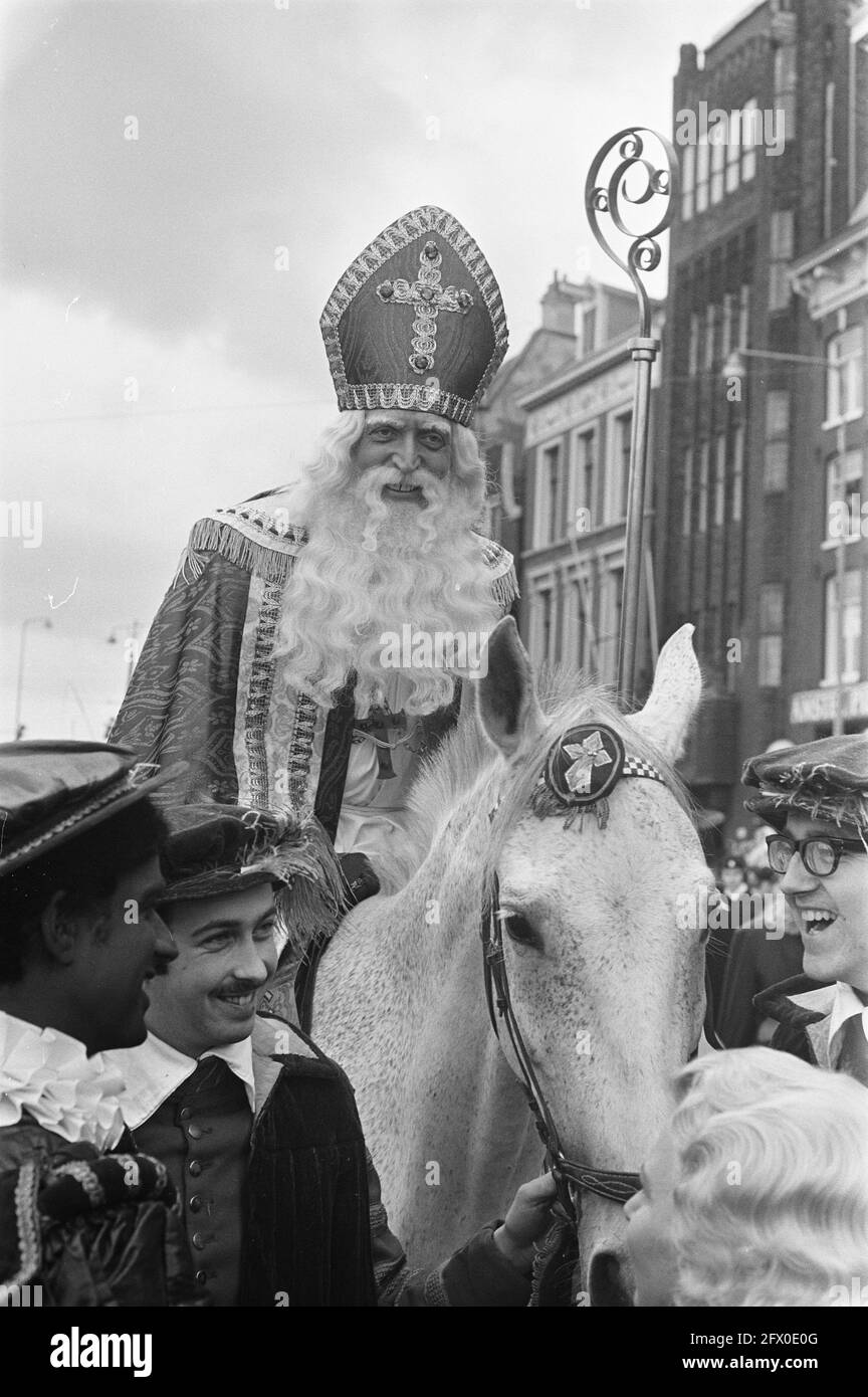 Saint Nicholas parade Amsterdam. Mayor Samkalden and Saint Nicholas ...