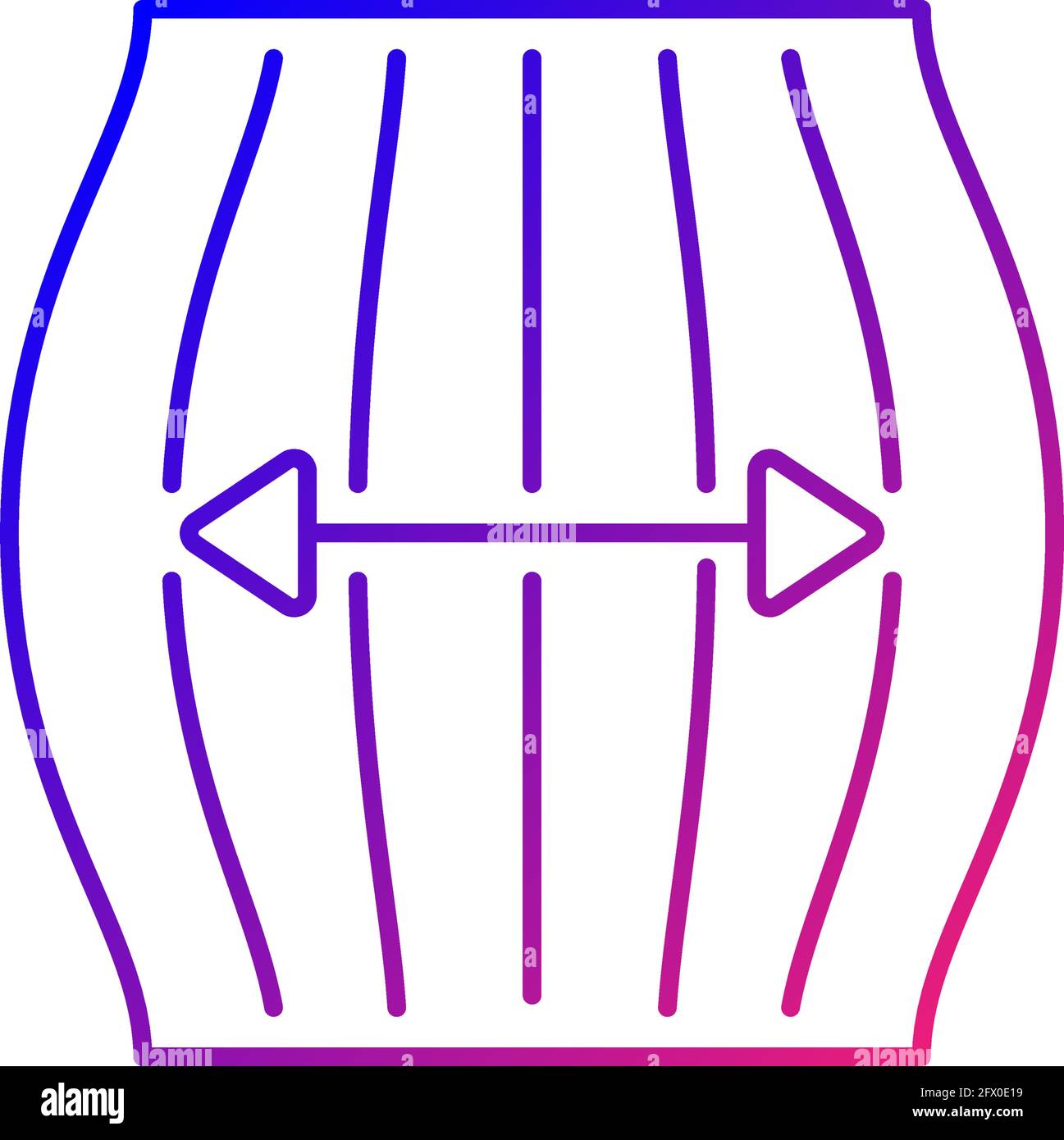 Stretch fabric property gradient linear vector icon Stock Vector Image ...