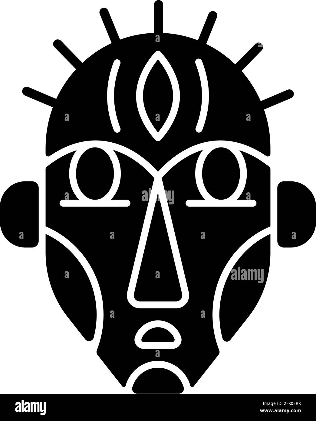 Ritual masks black glyph icon Stock Vector Image & Art - Alamy