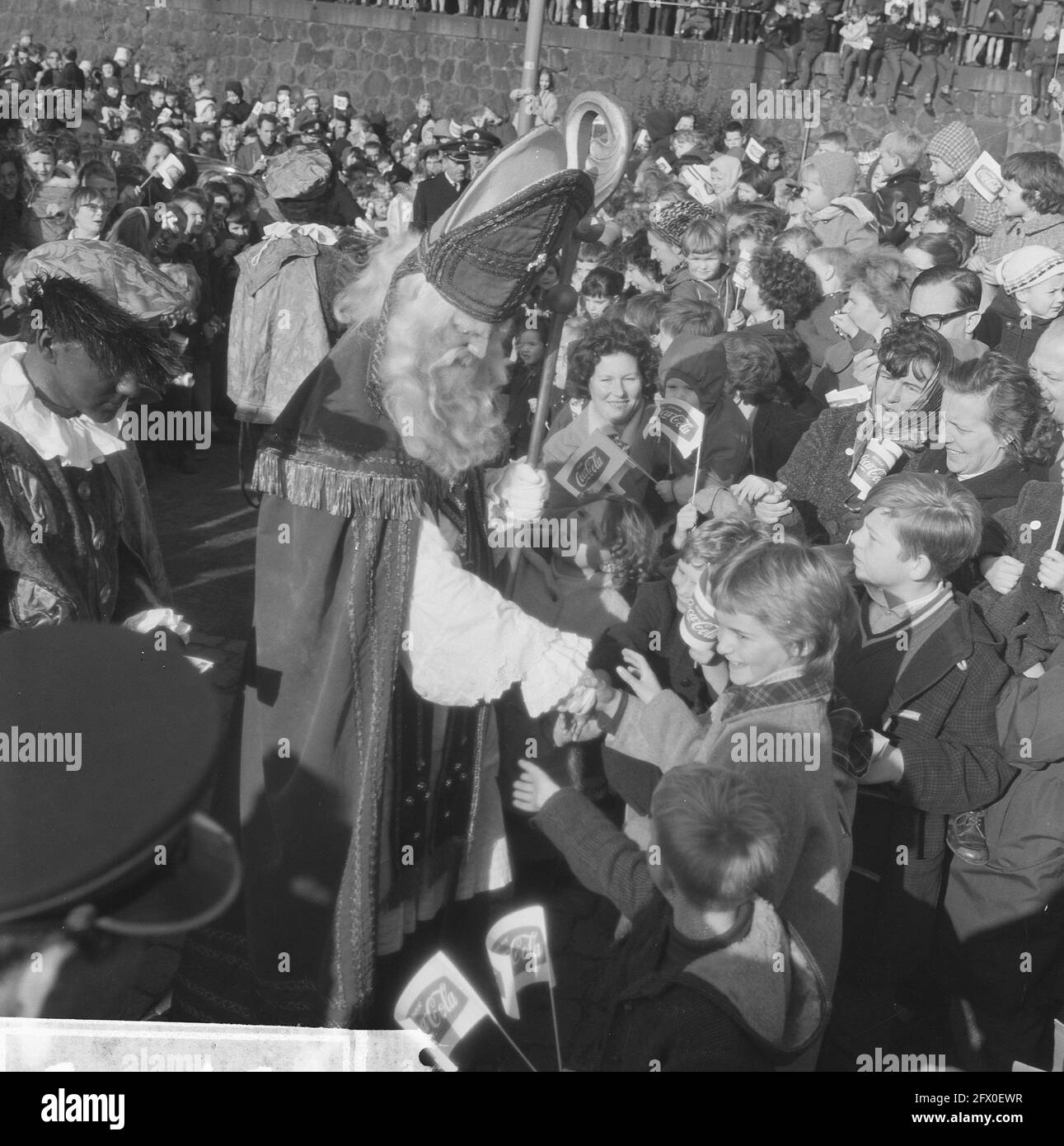 Sinterklaas in Rotterdam. On the Parkkade Sinterklaas is greeted by the ...