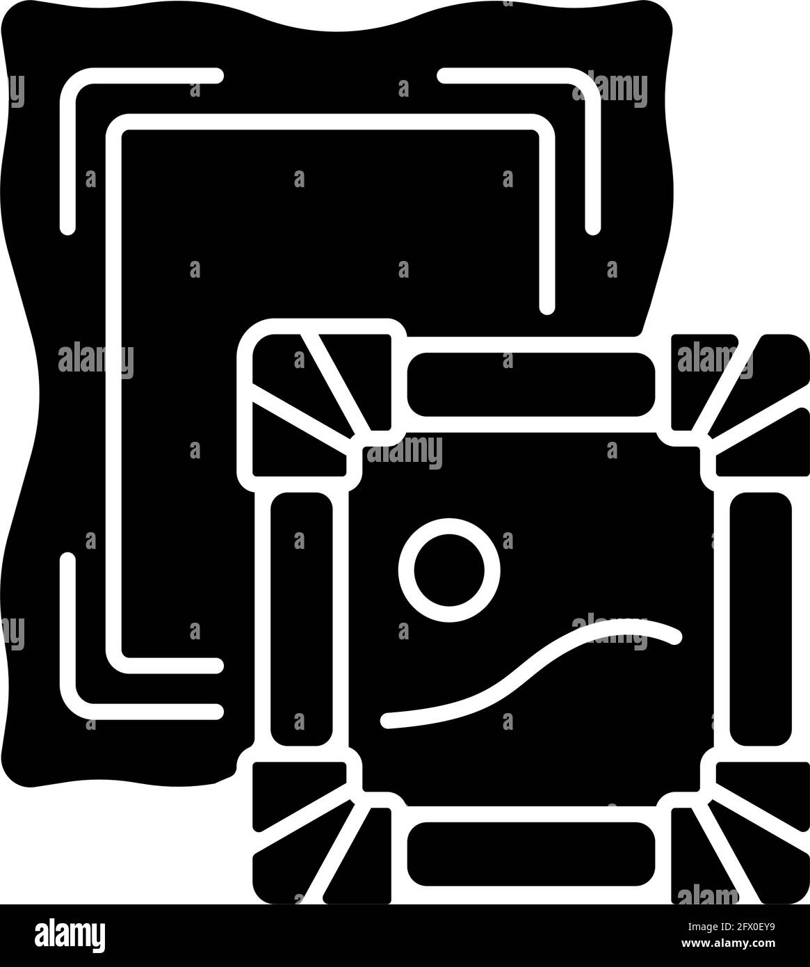 Paintings black glyph icon Stock Vector Image & Art - Alamy