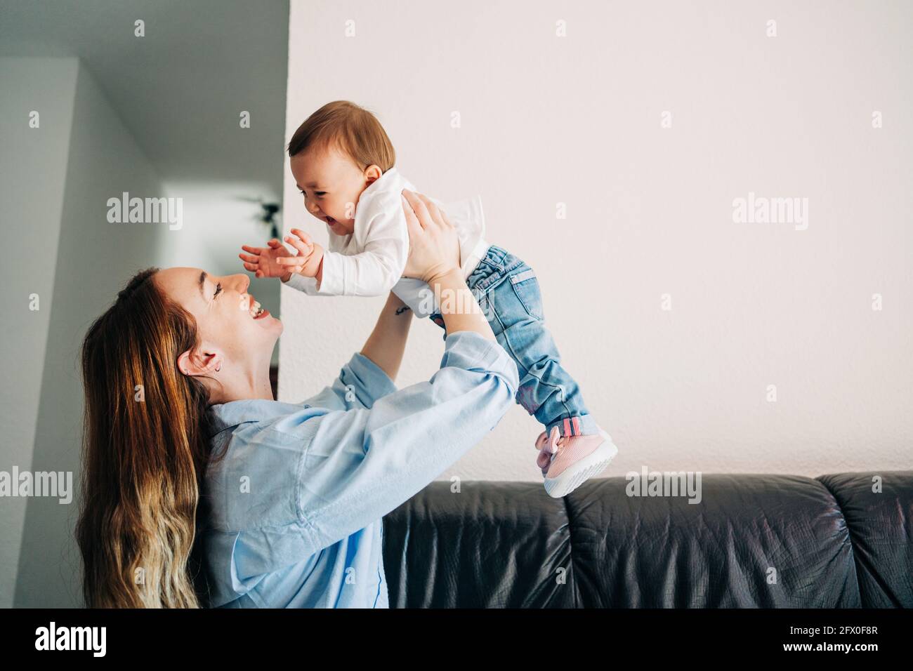 Happy childhood care little hi-res stock photography and images - Alamy