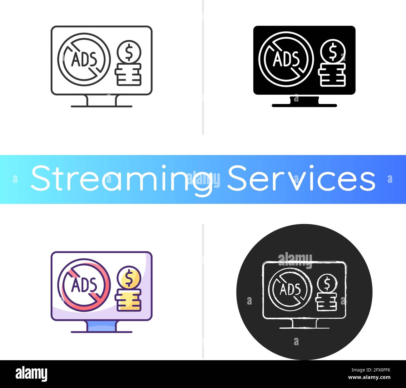 Ad-free subscription plan icon Stock Vector Image & Art - Alamy