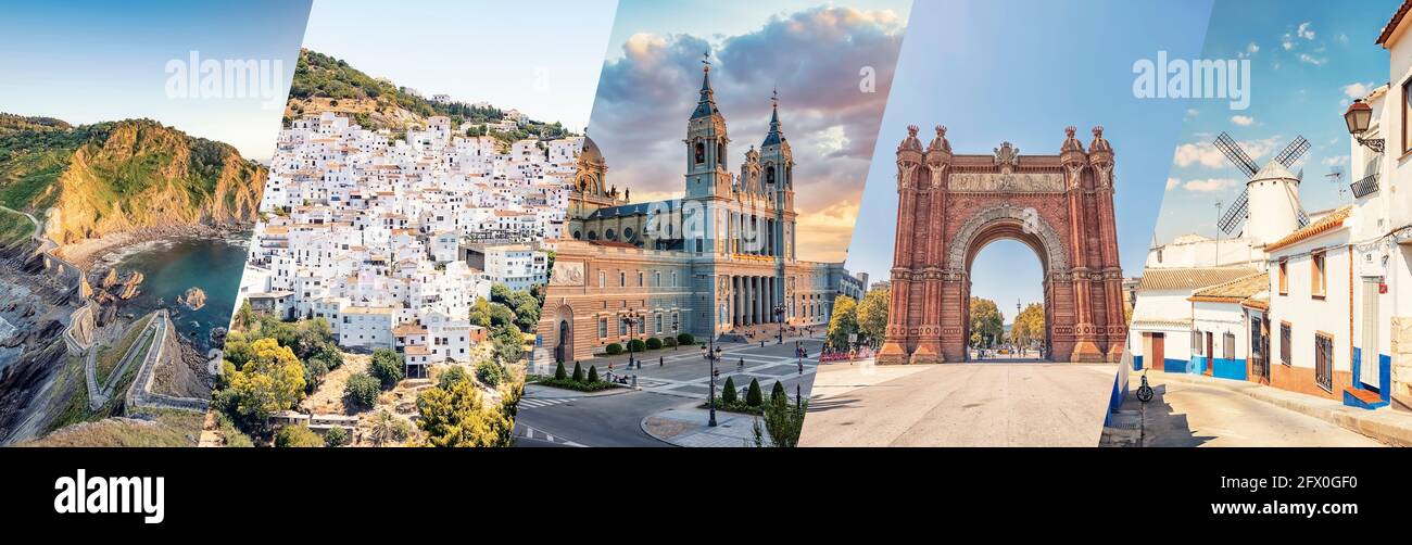 Europe City Landmarks Collage High Resolution Stock Photography and ...