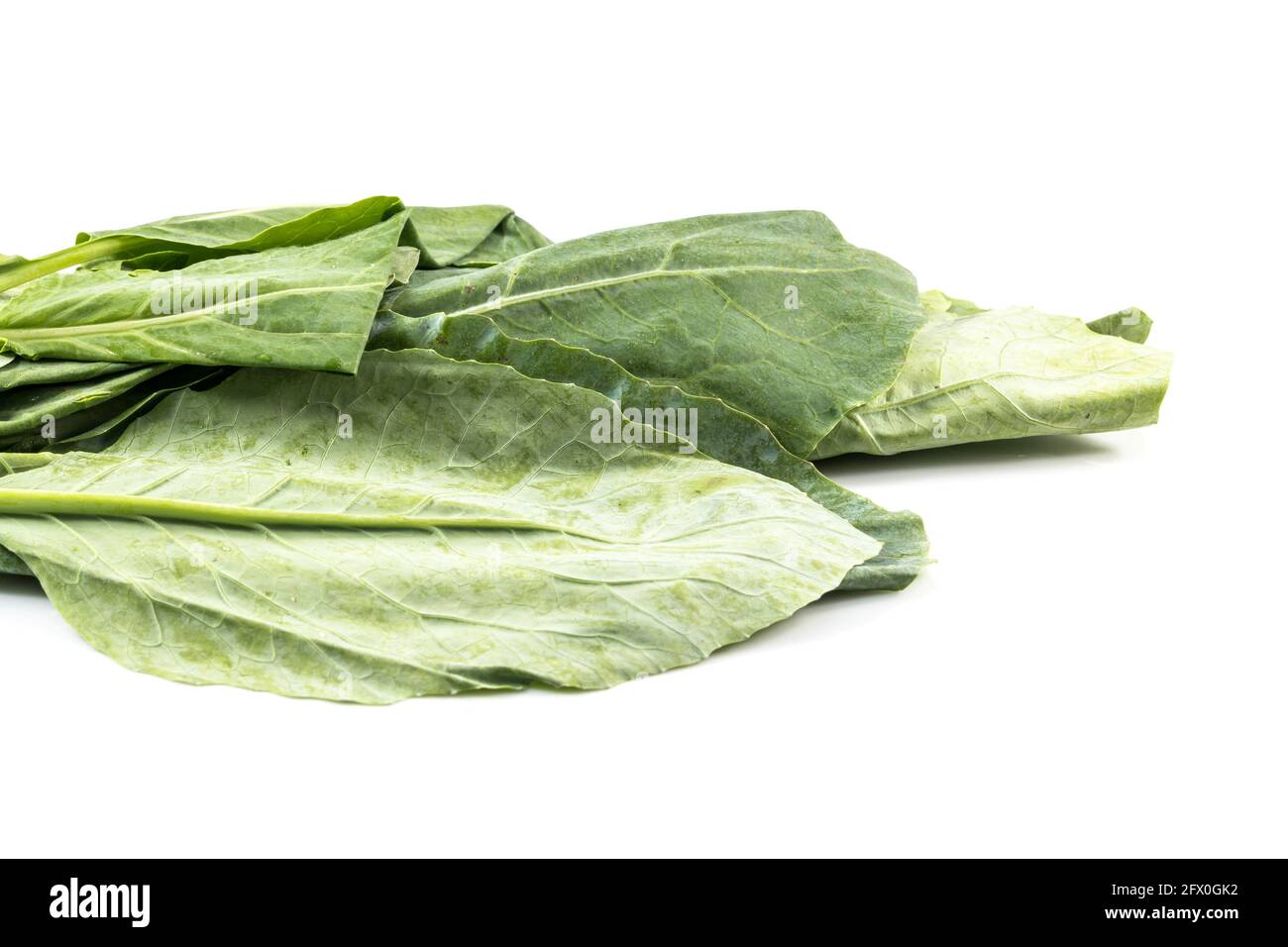 Fresh Green kale on a white background Stock Photo - Alamy