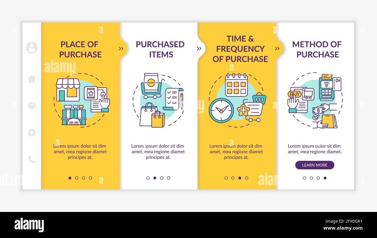 Consumer behavior patterns onboarding vector template Stock Vector Image & Art - Alamy