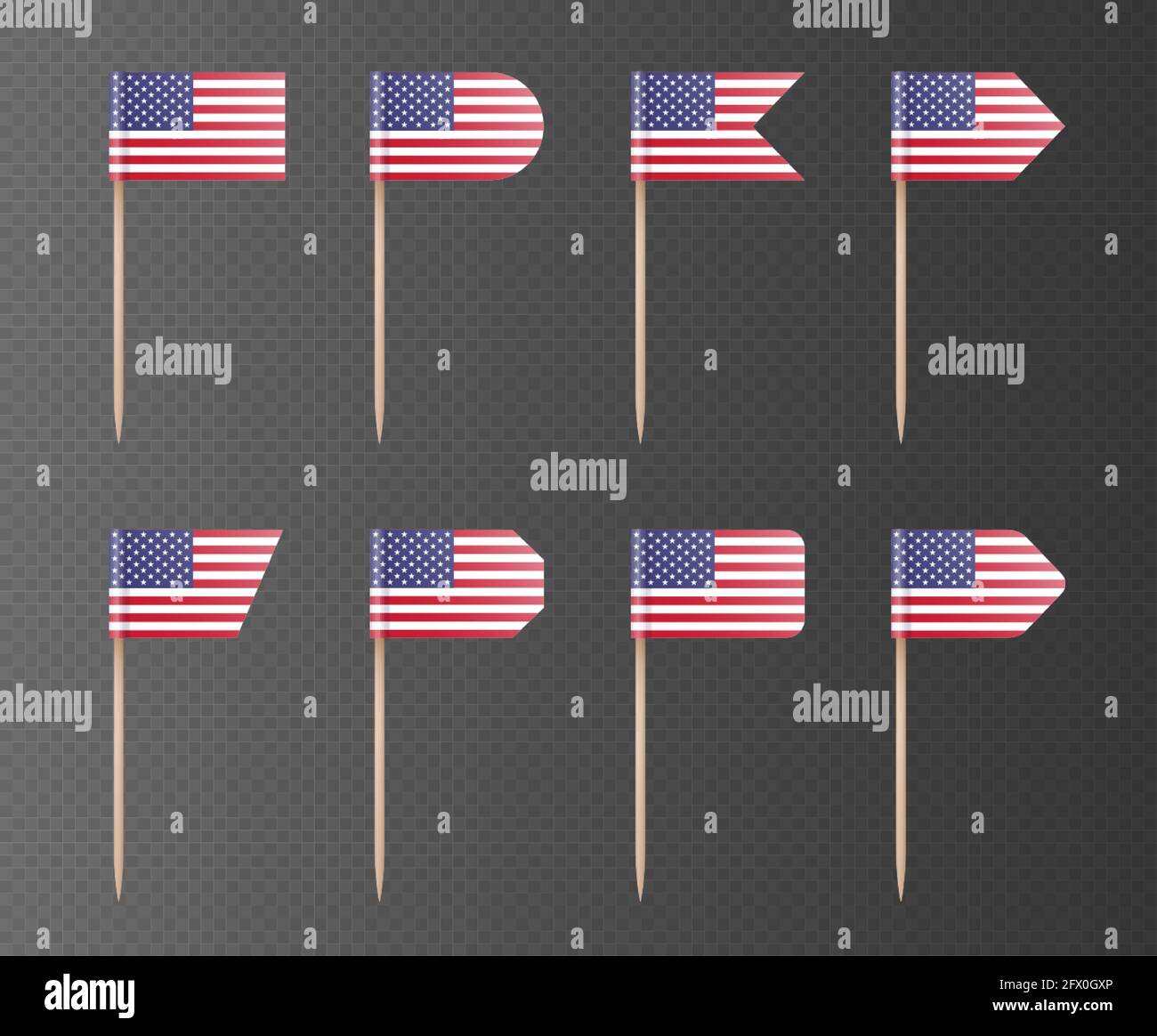 Tiny american flags Stock Vector Images - Alamy