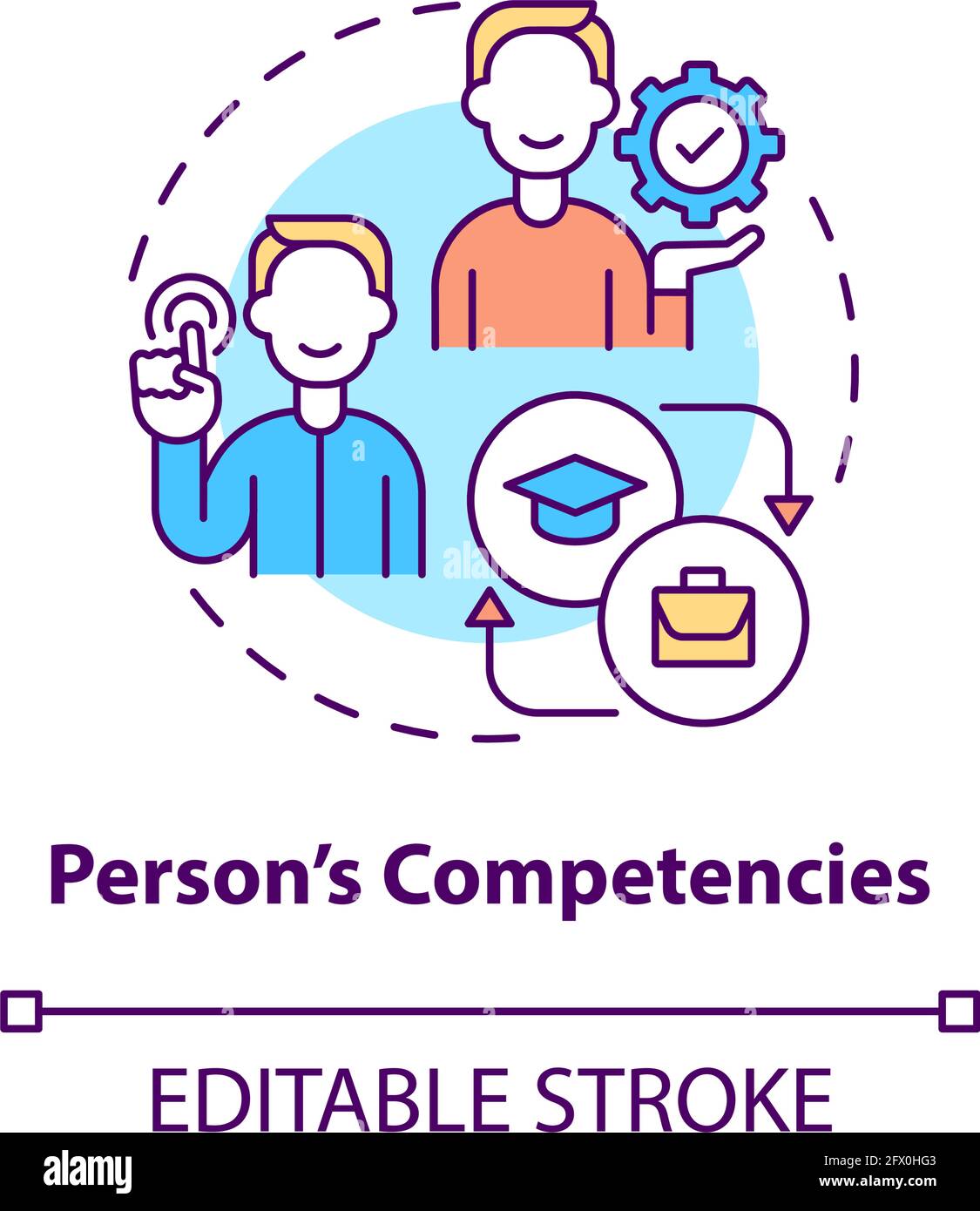 Person competencies concept icon Stock Vector Image & Art - Alamy