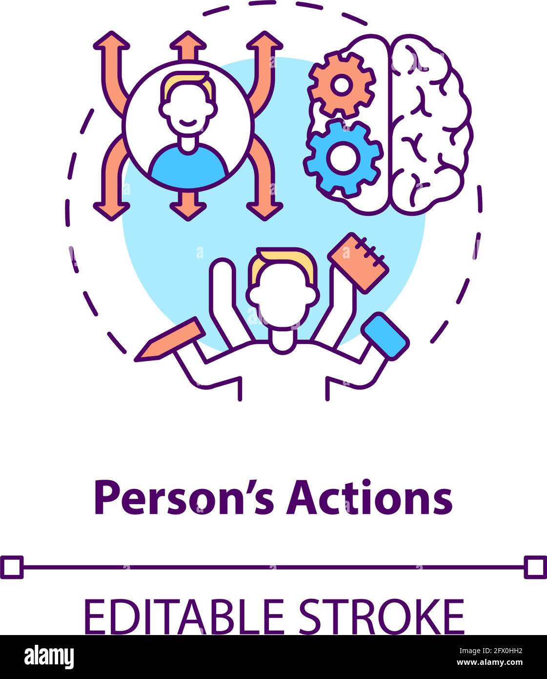 Person actions concept icon Stock Vector Image & Art - Alamy