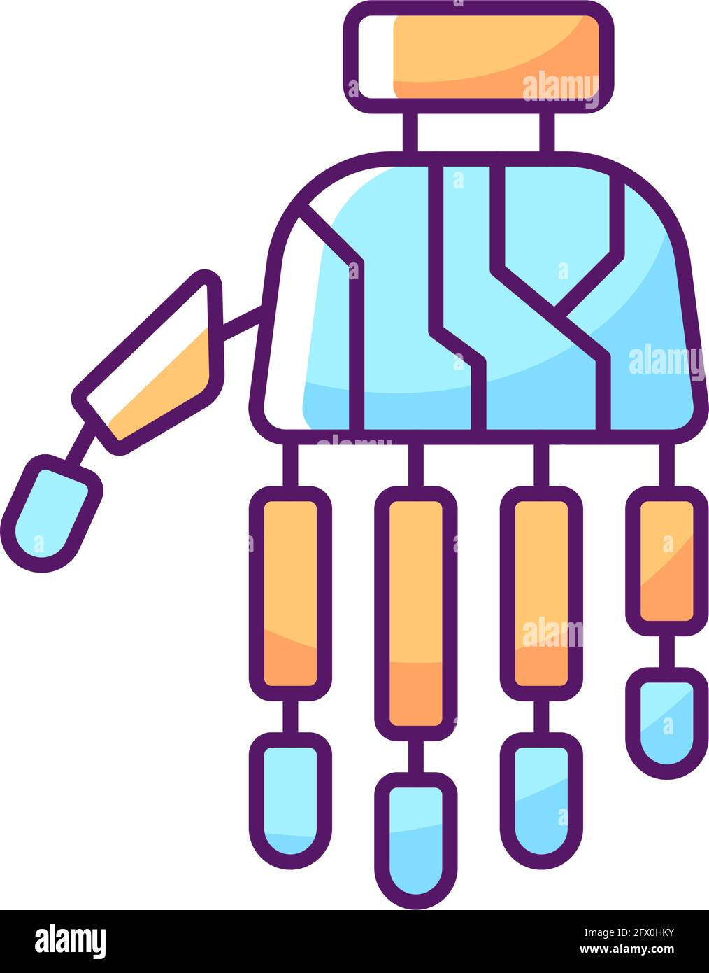 Artificial limb color line Stock Vector Images - Alamy