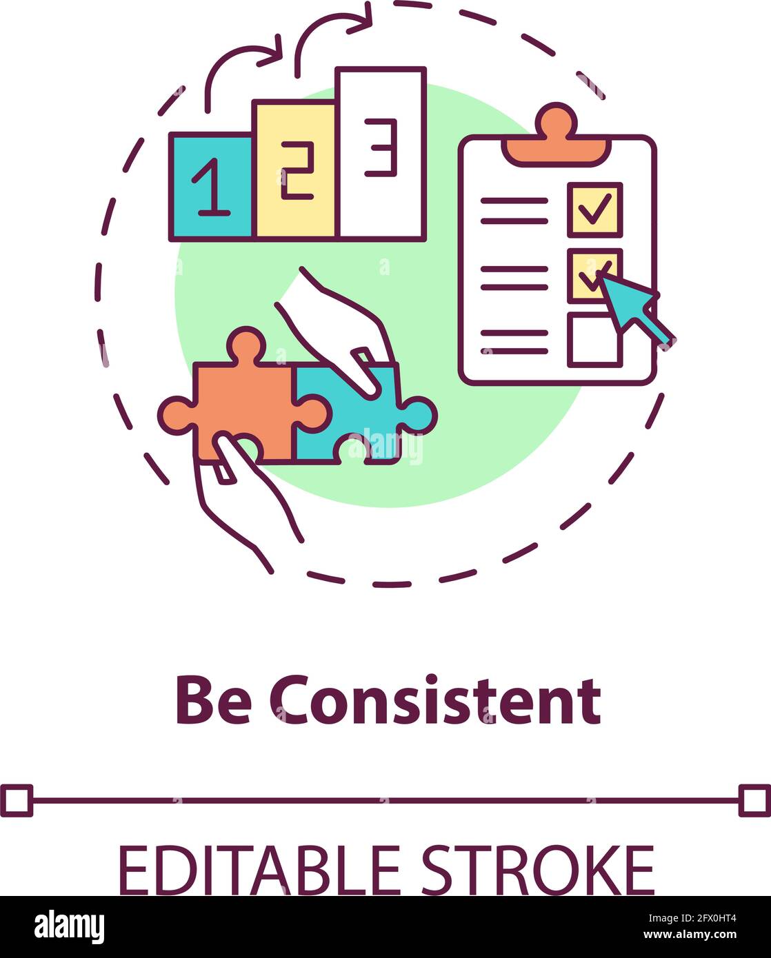 Be consistent concept icon Stock Vector Image & Art - Alamy
