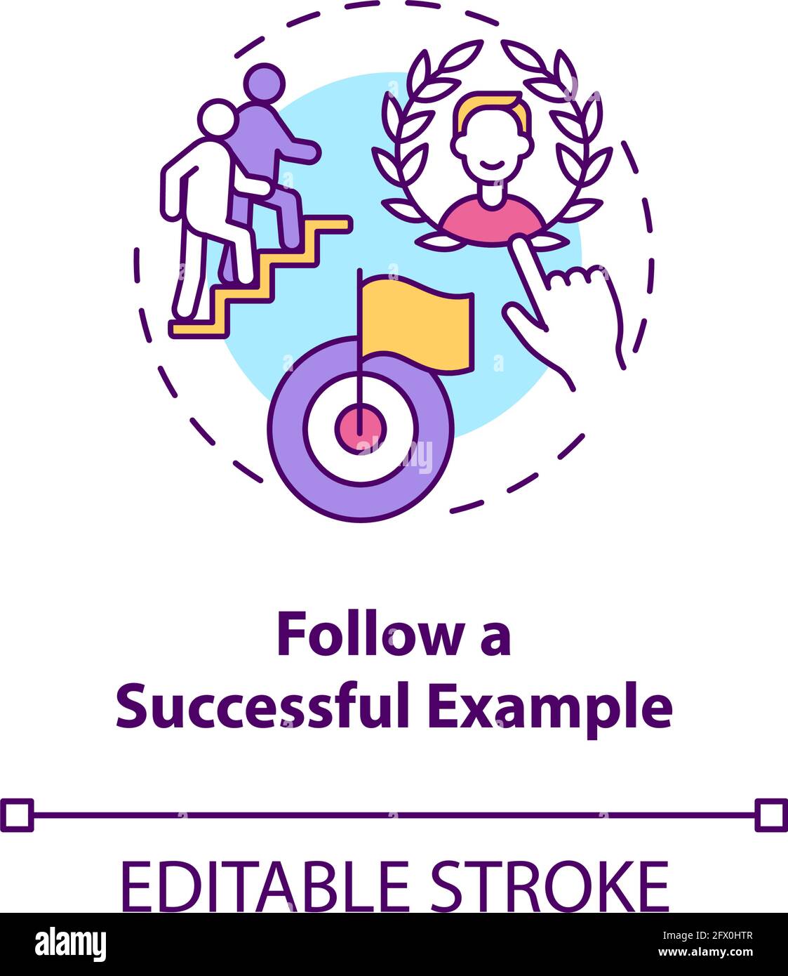 Follow successful example concept icon Stock Vector Image & Art - Alamy