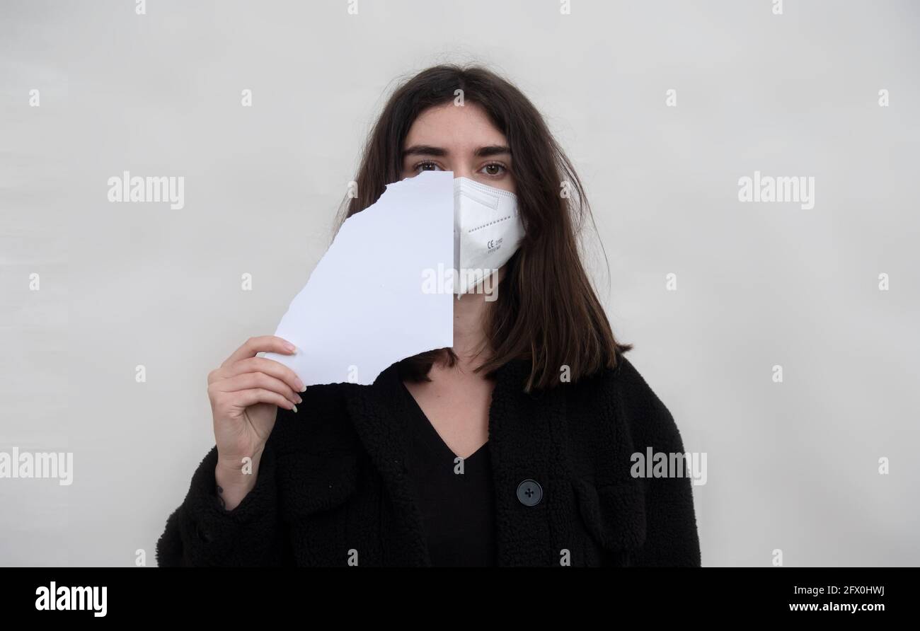 Torn paper face hi-res stock photography and images - Alamy