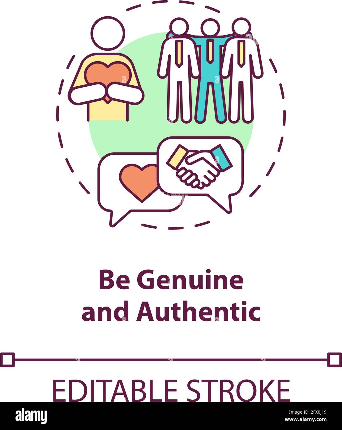 Be genuine and authentic concept icon Stock Vector Image & Art - Alamy