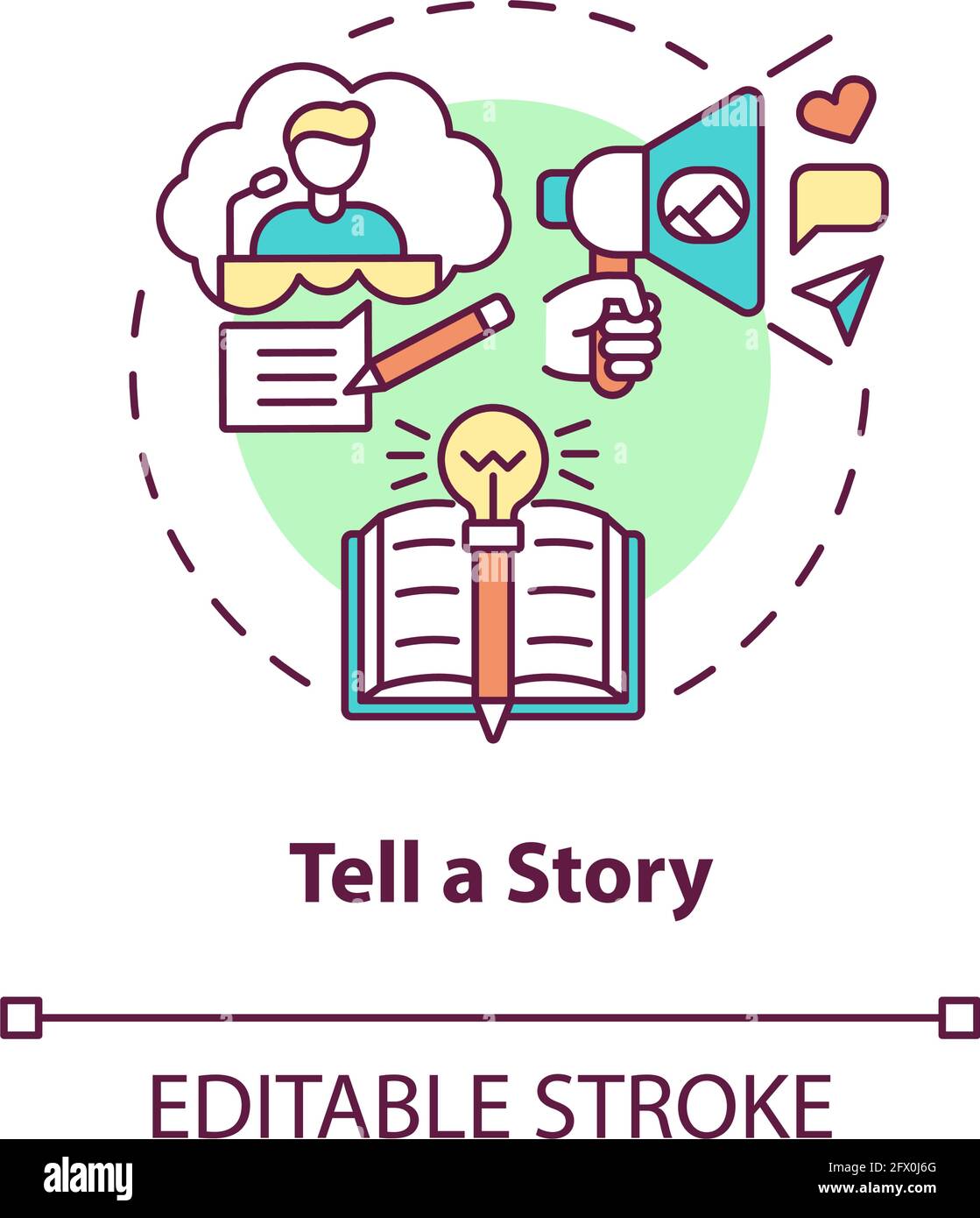 Tell your story Stock Vector Images - Alamy