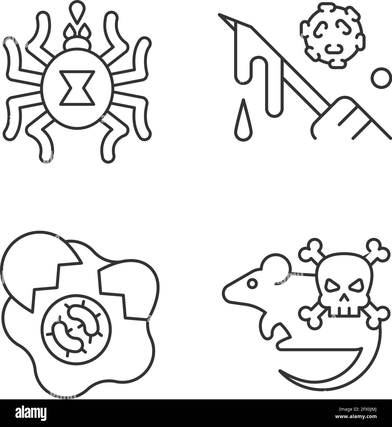 Infection spread source linear icons set Stock Vector Image & Art - Alamy