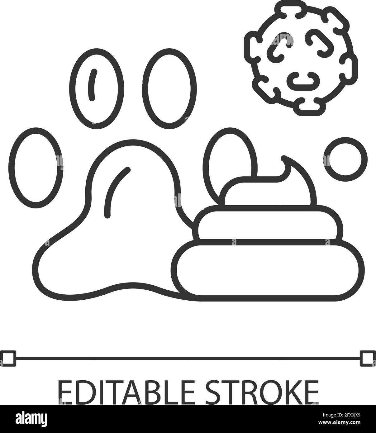 Animal waste linear icon Stock Vector Image & Art - Alamy