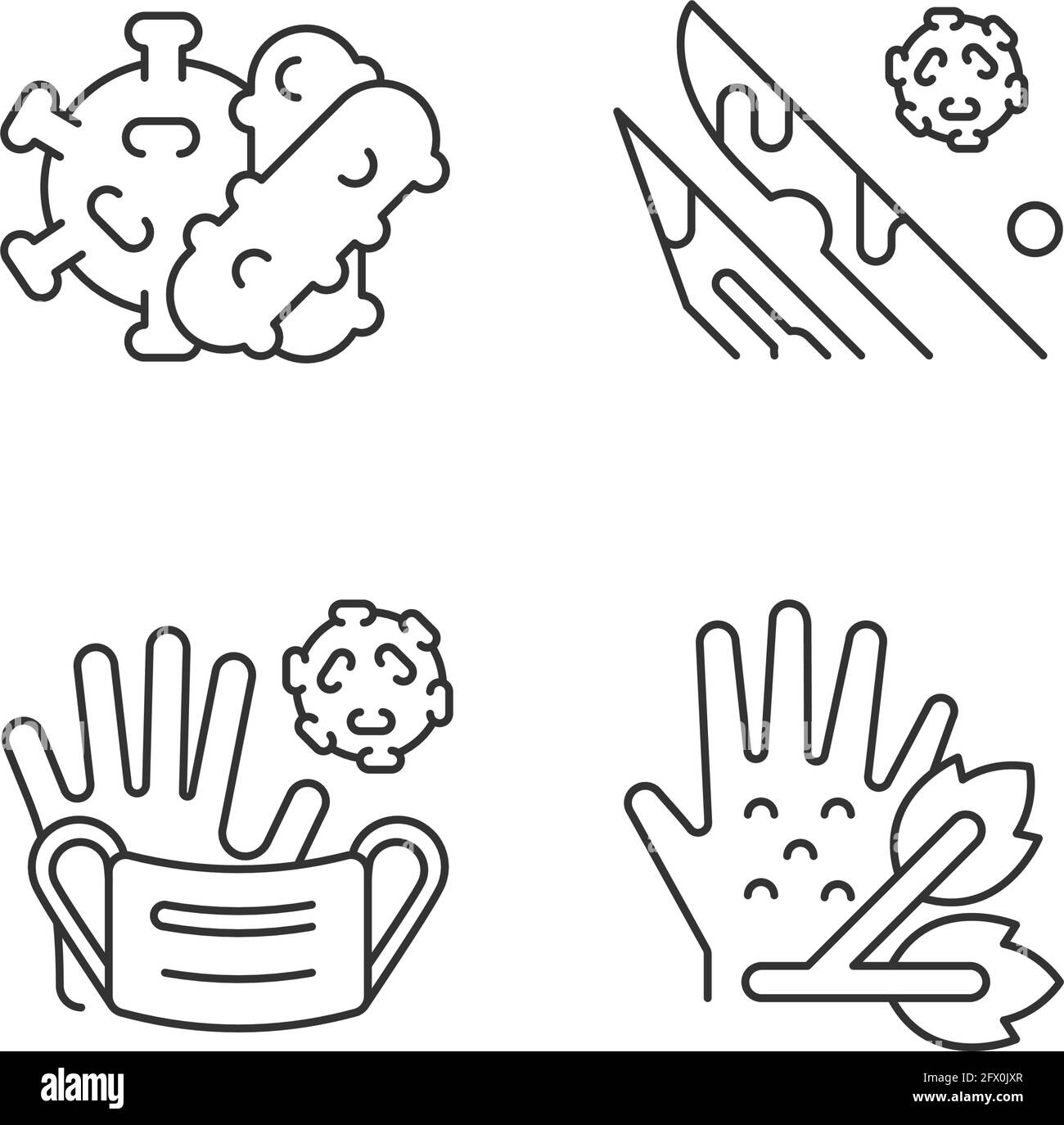 Infectious bio waste linear icons set Stock Vector Image & Art - Alamy