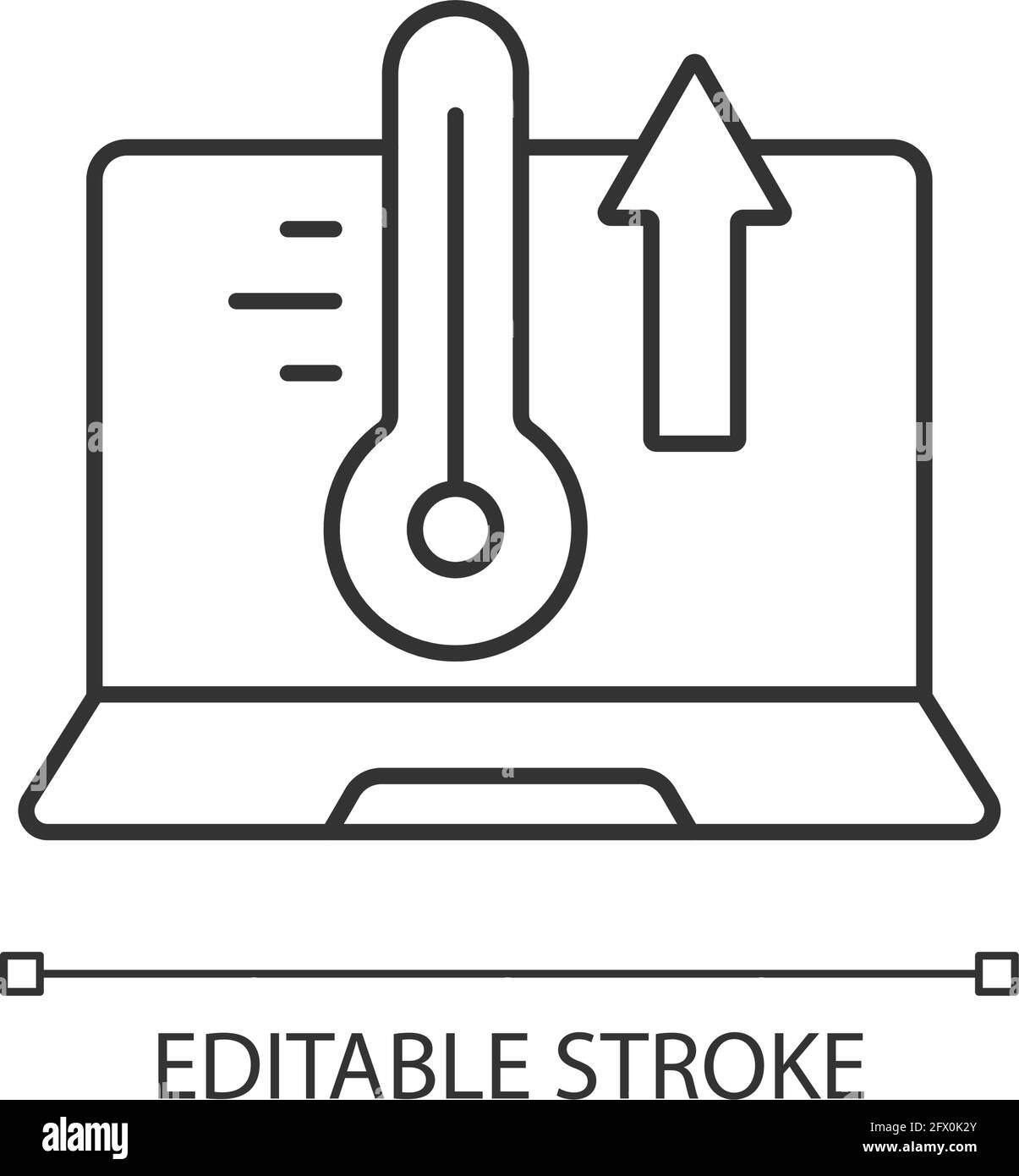 Computer overheat linear icon Stock Vector Image & Art - Alamy